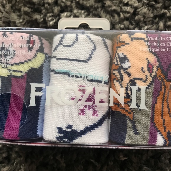 Disney | Accessories | Brand New Frozen 2 Boxed Set Of Socks 3 Pair ...
